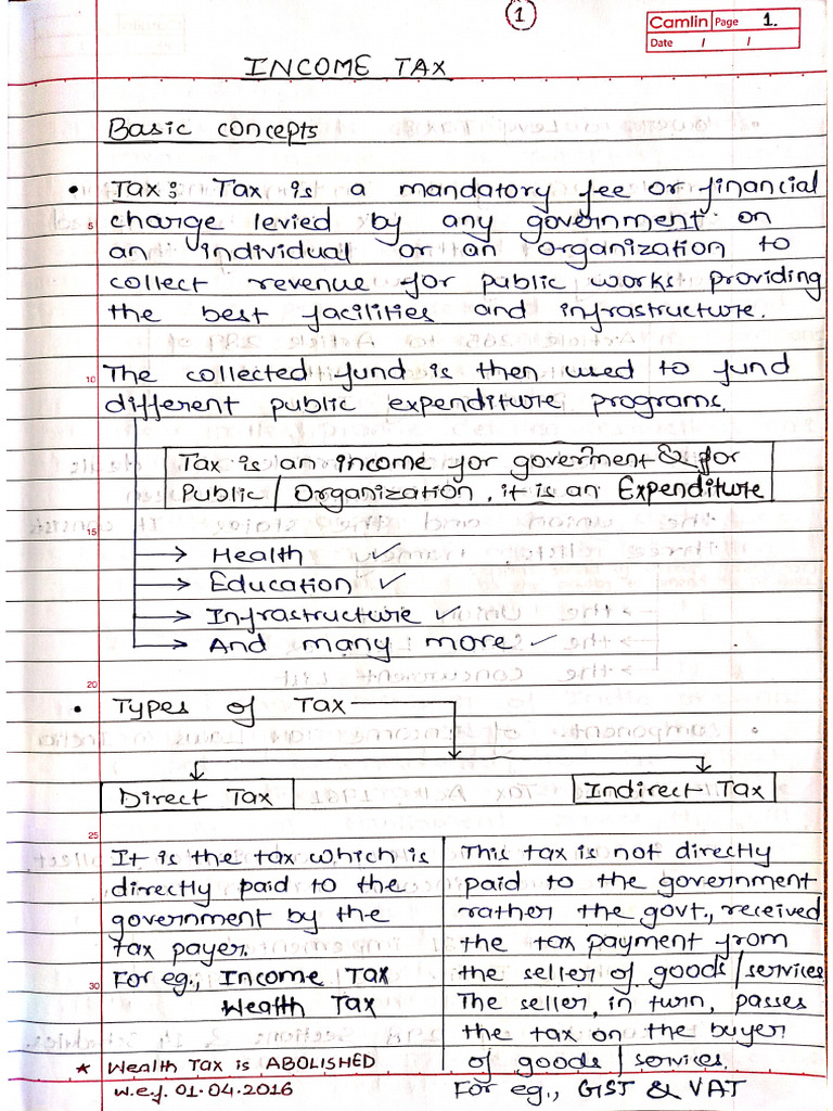 Income Tax Notes | PDF