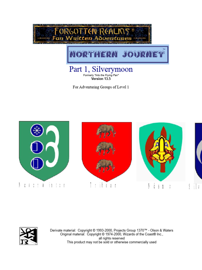 Silverymoon - Northern Journey - N1-N4 | PDF | Forgotten Realms ...