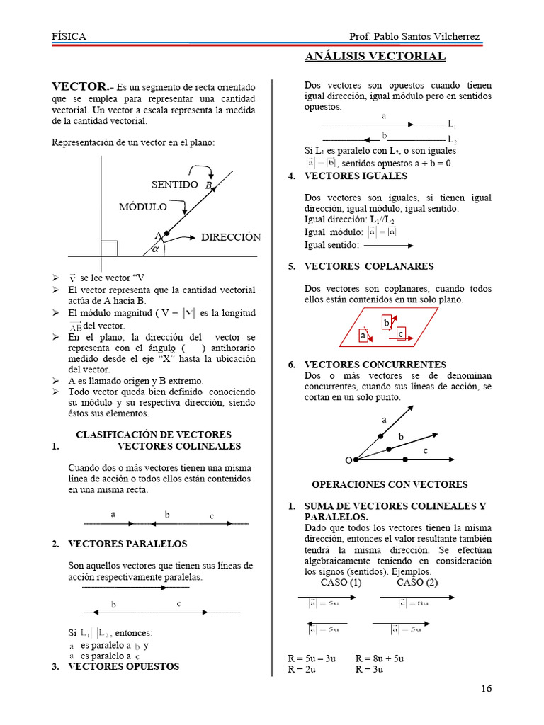 ANÁLISIS Y DESCOMPOSICION VECTORIAL | PDF | Vector Euclidiano | Velocidad