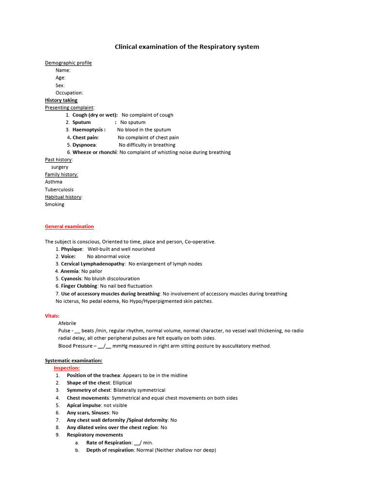 Practical Notes - Clinical Examination of The Respiratory System | PDF ... Practical Notes - Clinical Examination of The Respiratory System | PDF ...