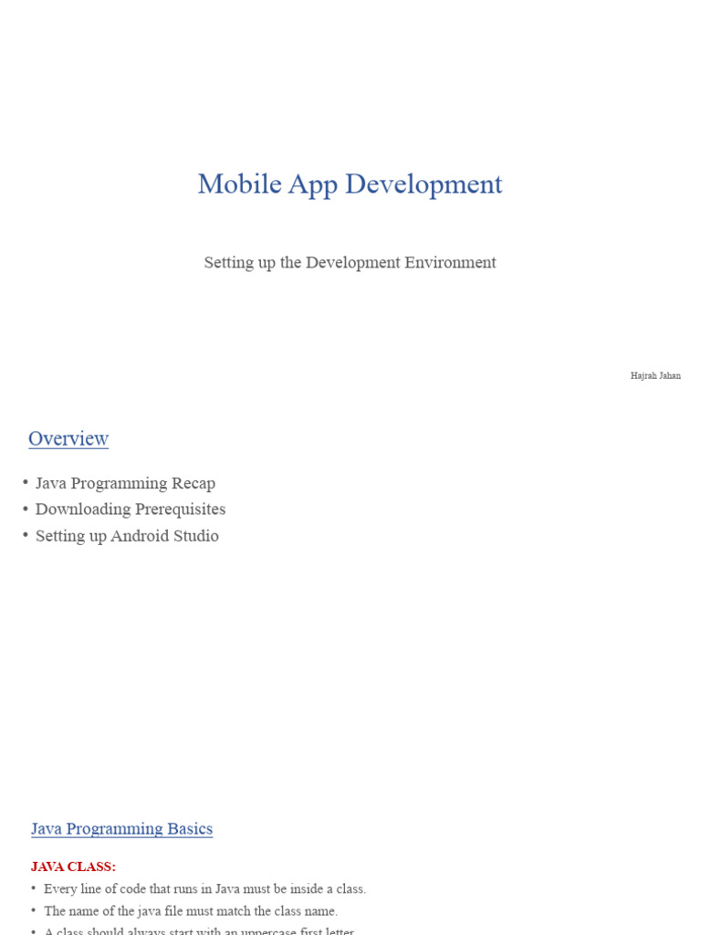 Setting Up The Development Environment | PDF | Android (Operating System) | Java (Programming ...