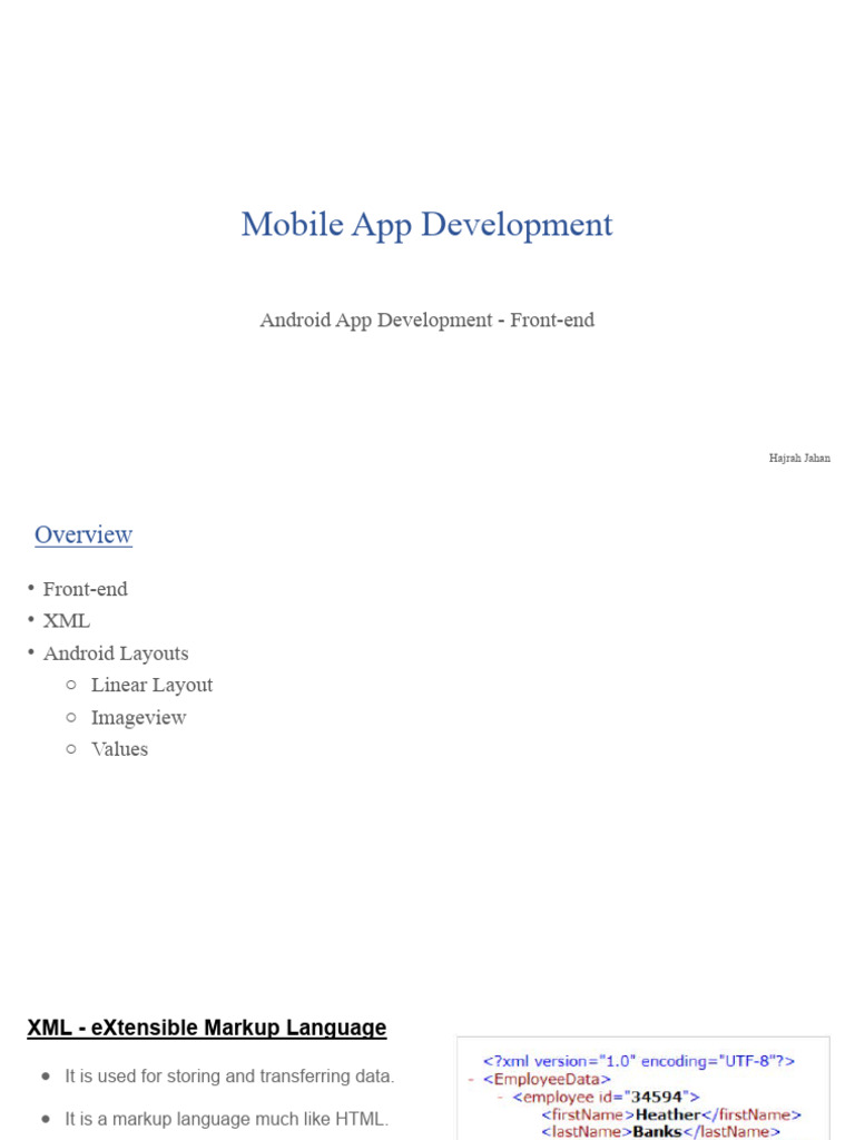 Android App Development - Front-End | PDF | Html Element | Page Layout