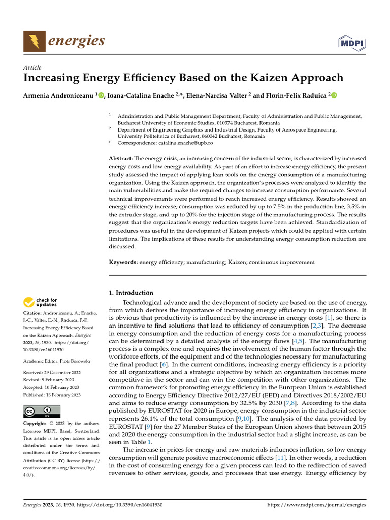 energies-16-01930-v2 | PDF | Efficient Energy Use | Energy Conservation