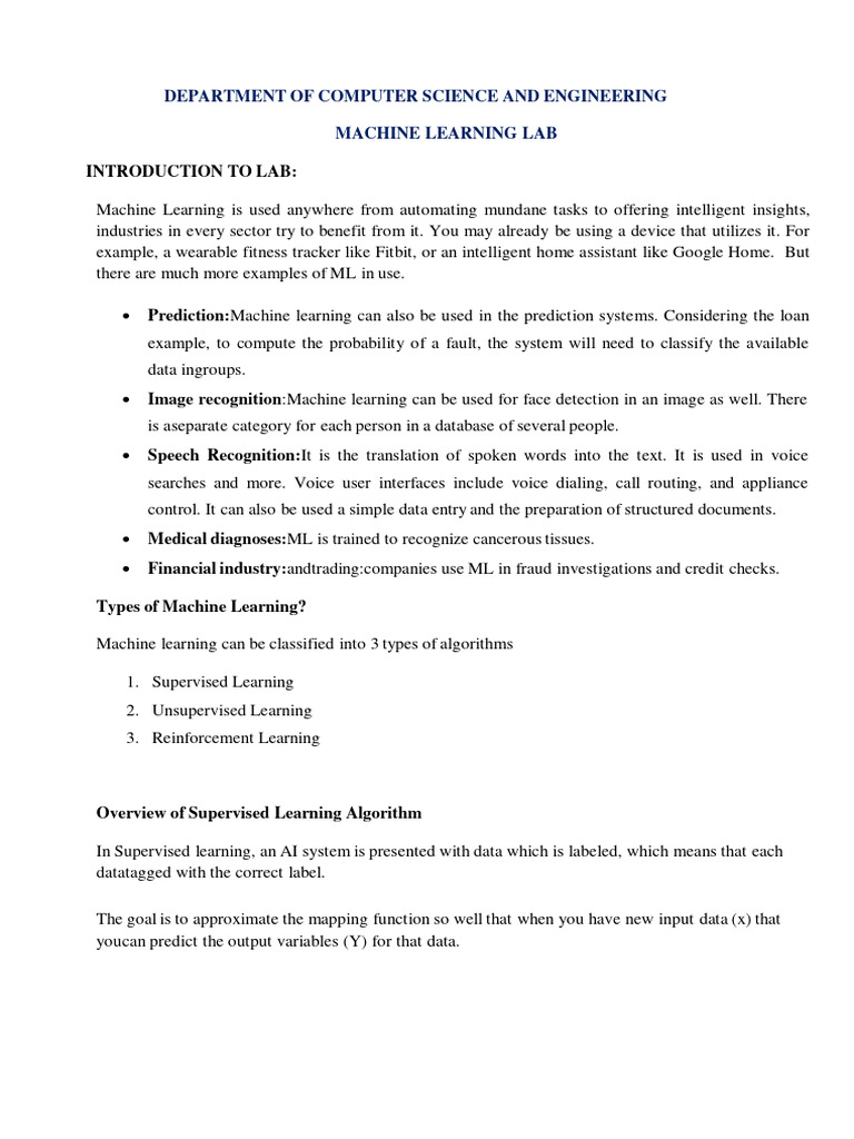 ML Lab Record | Download Free PDF | Machine Learning | Applied Mathematics