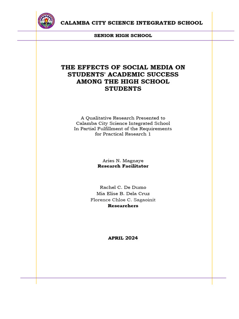 PR1 Chapter 1-DE-DUMO DELA-CRUZ SAGAOINIT | PDF | Social Media ...