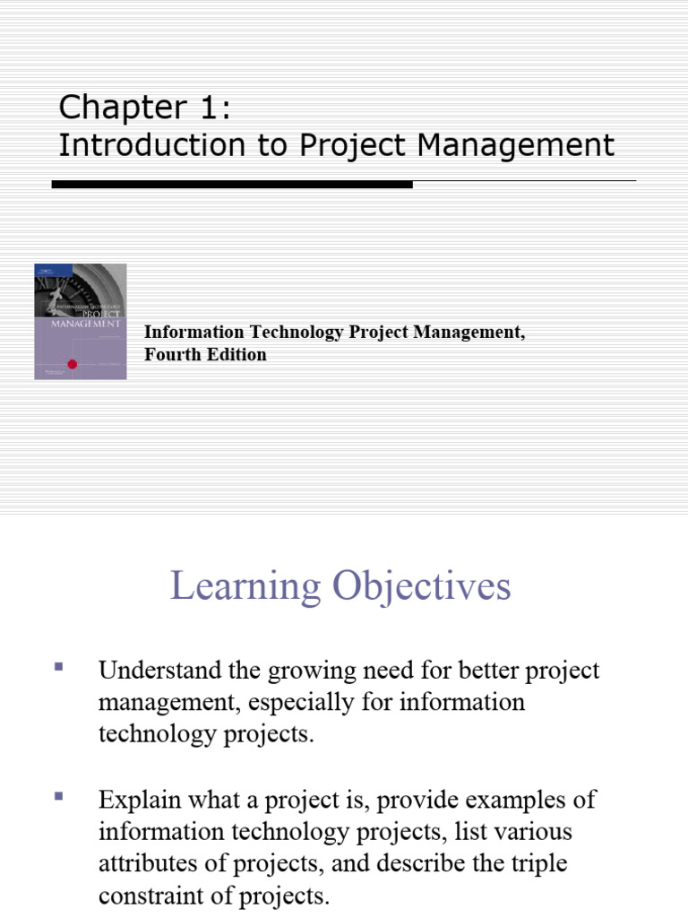 CH 01 | PDF | Project Management | Project Management Professional