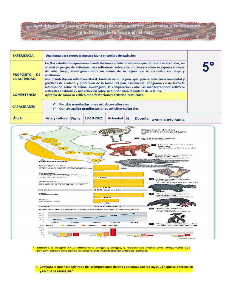 Separata 5° A, B, Exp 8 Act 1 | PDF