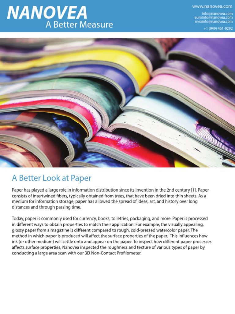 Paper Roughness | PDF | Surface Roughness | Optics