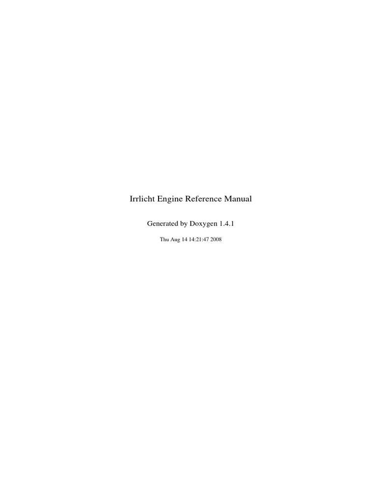 API Manual Irrlicht | PDF | 3 D Computer Graphics | Computing