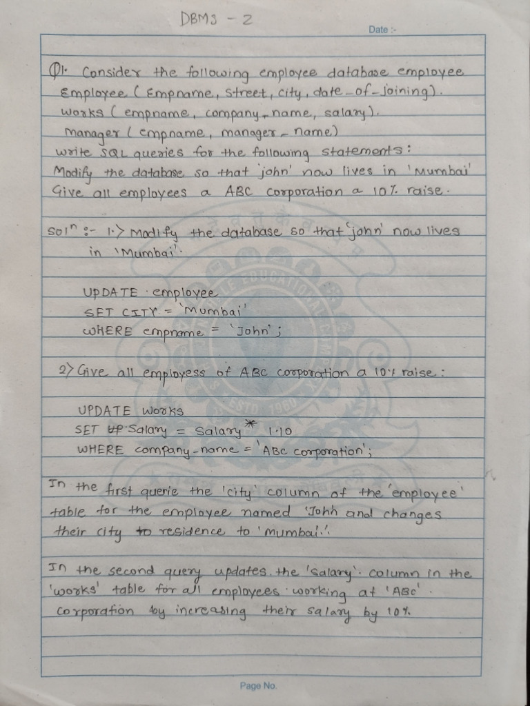 DBMS Assignment 2 | PDF