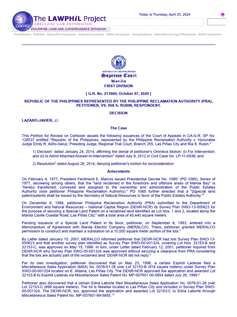 REPUBLIC OF THE PHIL Vs RUBIN | PDF | Intervention (Law) | Lawsuit