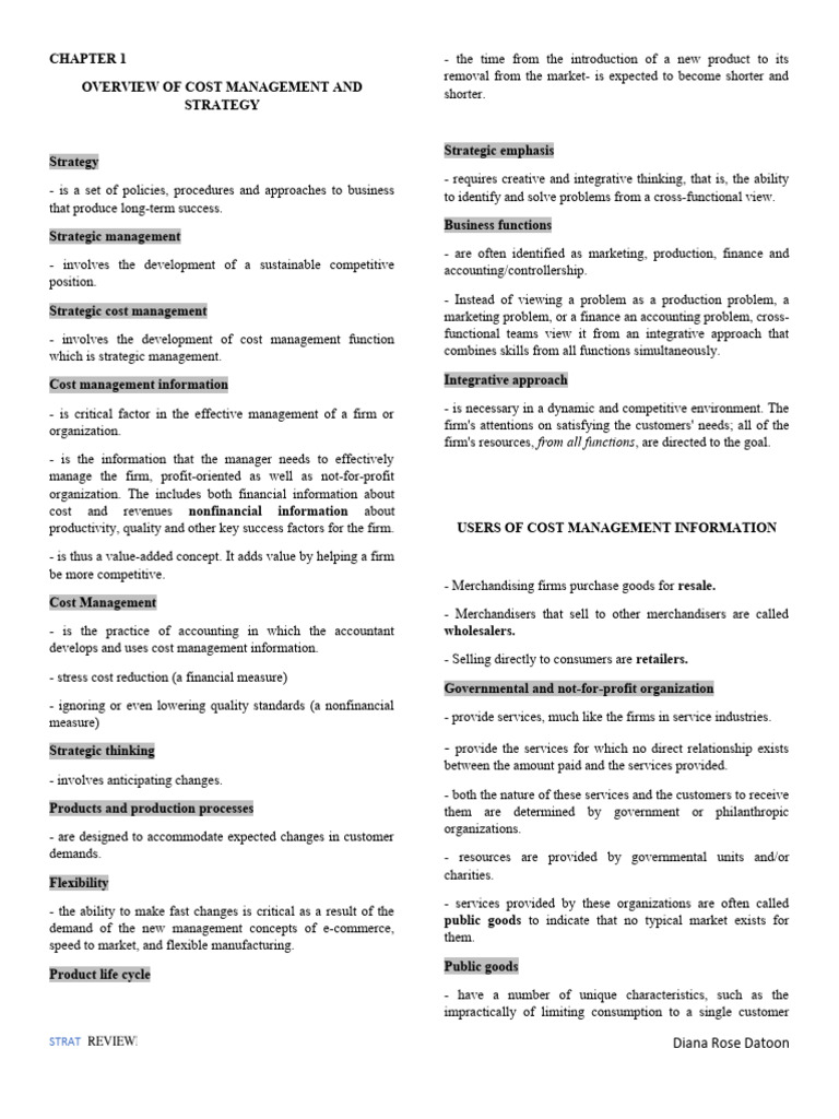 STRAT REVIEWER | PDF | Strategic Management | Marketing STRAT REVIEWER | PDF | Strategic Management | Marketing