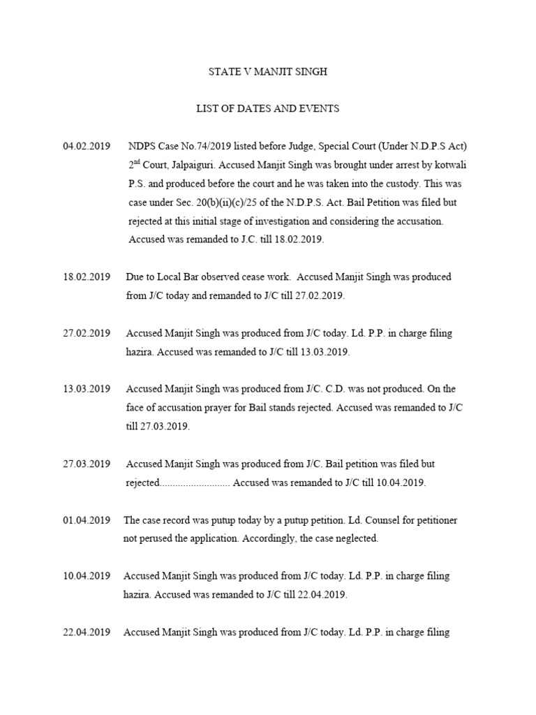 State v. Manjit Singh Case No. 74-2019 | PDF | Bail | Arrest