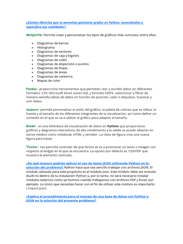 Existen Librerías Que Te Permitan Gestionar Grafos en Python | PDF ...