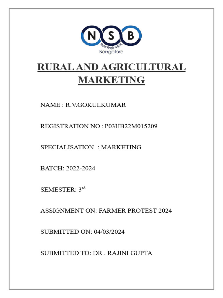 Rural and Agricultural Marketing | PDF | Agriculture | Infrastructure