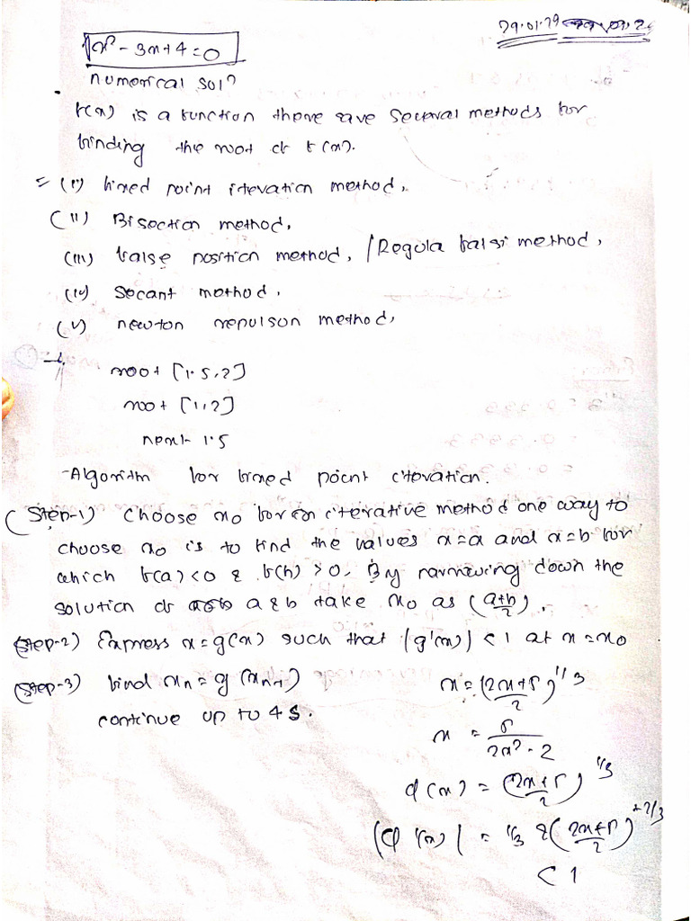 Fixed Point Iteration Method | PDF