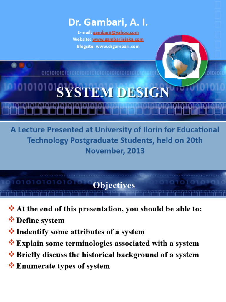 System Design | PDF | Instructional Design | System