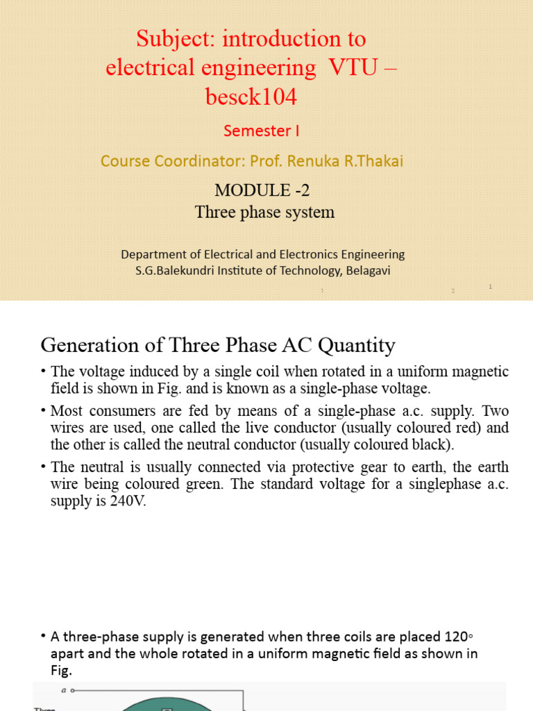 Generation of Three Phase AC Quantity | PDF | Electromagnetic Induction | Alternating Current