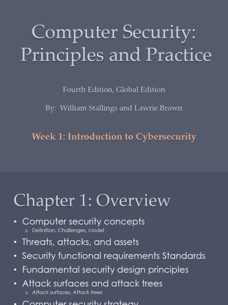 CH01-CompSec4e Term2 2024 | PDF | Information Security | Threat (Computer)