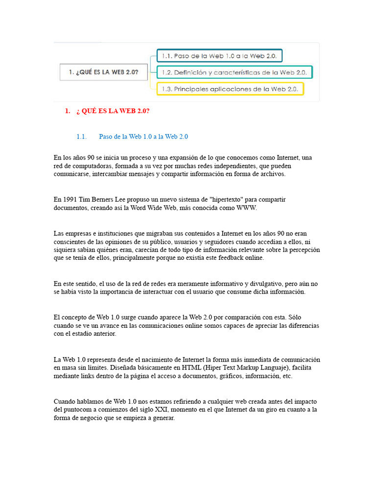 Qué Es La Web 2.0 | Descargar gratis PDF | Red mundial | Internet y web