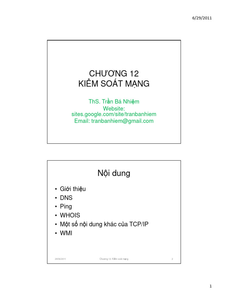 Chuong 12-Kiem Soat Mang | PDF