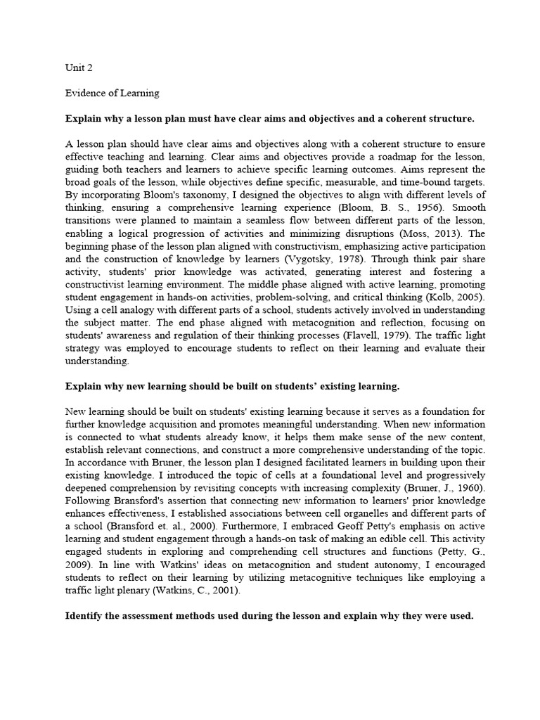 4164 - U2 - Evidence of Learning | PDF | Learning | Constructivism (Philosophy Of Education)