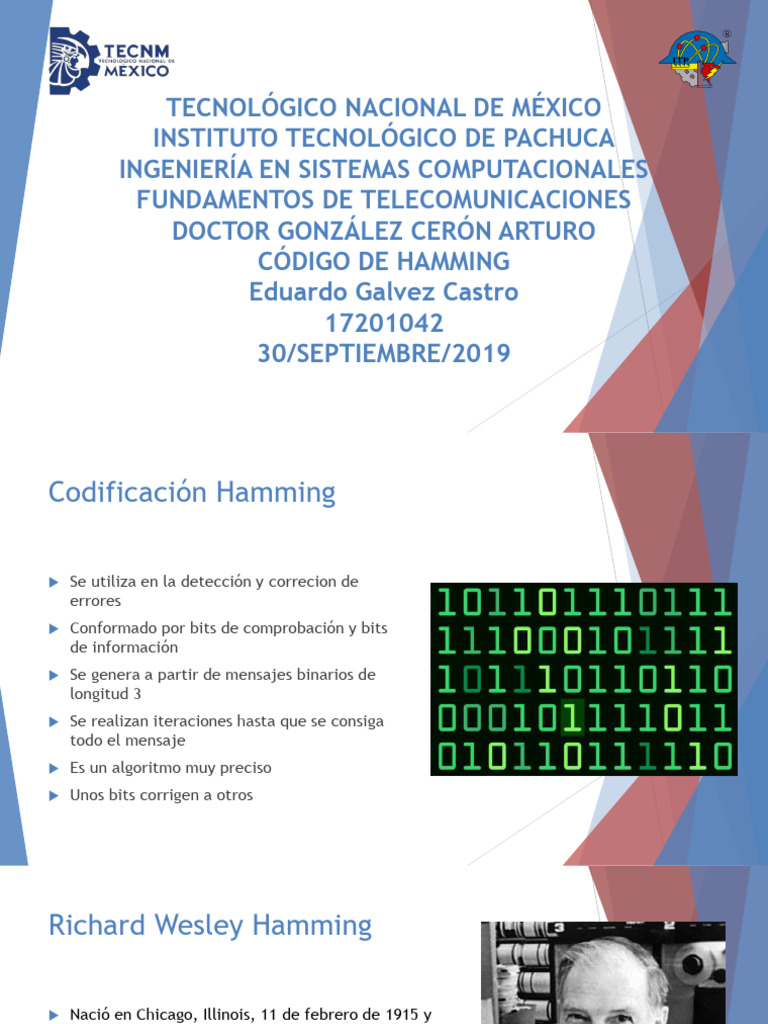 Código De Hamming Pdf Informática Ciencias De La Computación