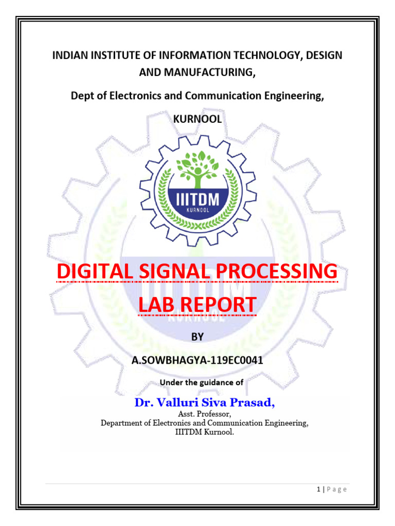 DSP Lab | Download Free PDF | Discrete Fourier Transform | Discrete Time And Continuous Time