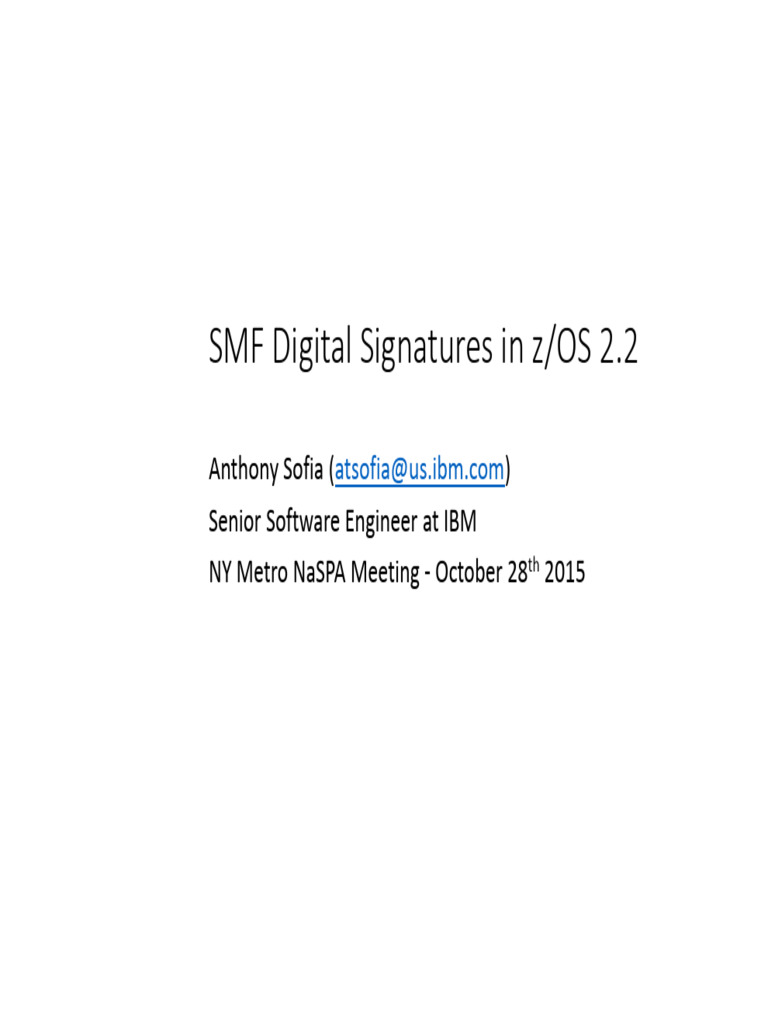 Ny Naspa 2015 10 SMF Digital Signatures | PDF | Key (Cryptography ...