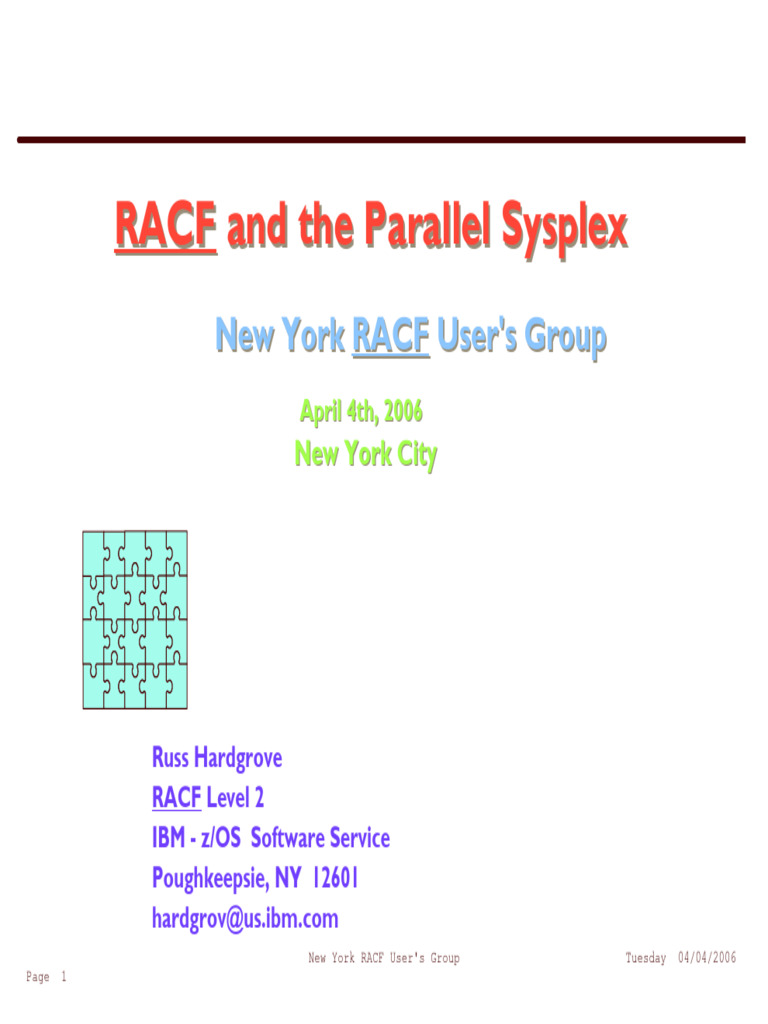 Nyrug 2006 04 Racf Sysplex | PDF | Computer Architecture | Computing
