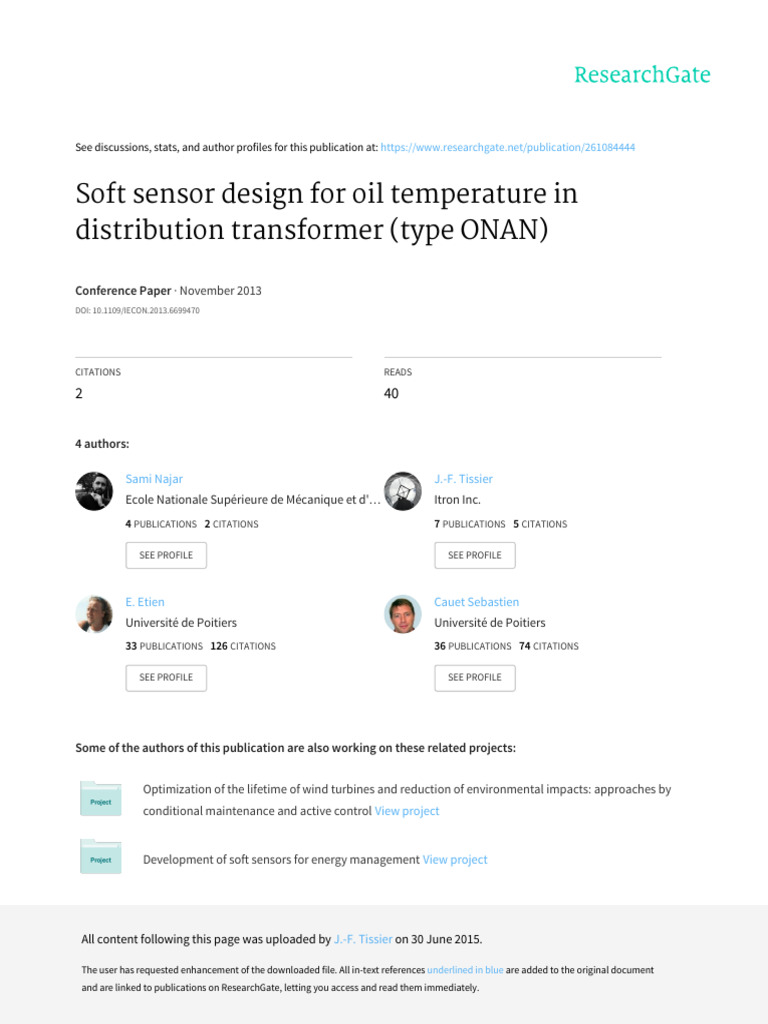 Soft Sensor Design For Oil Temperature in Distribution Transformer (Type ONAN) | PDF ...