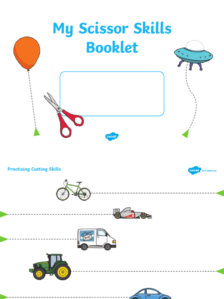 Scissor Cutting Skills Workbook. | PDF