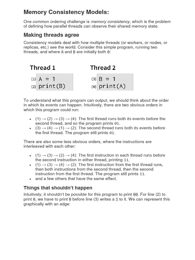L43 - Models of Memory Consistency | PDF | Cpu Cache | Parallel Computing