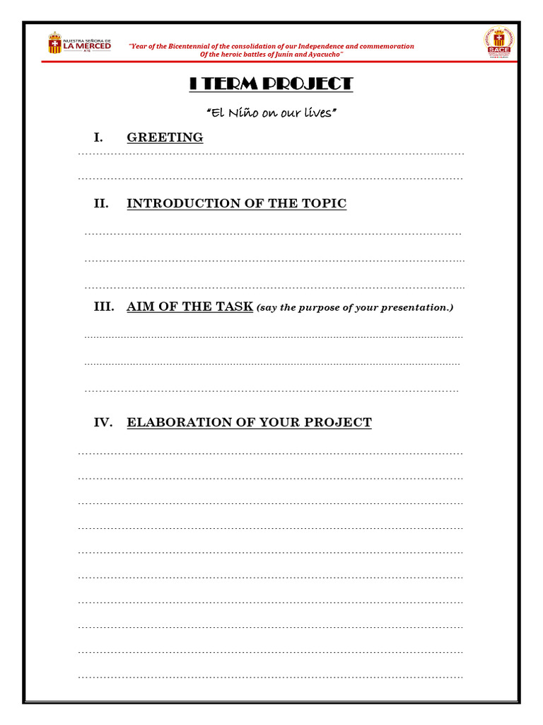 Project - Sheet - I Term | PDF | History