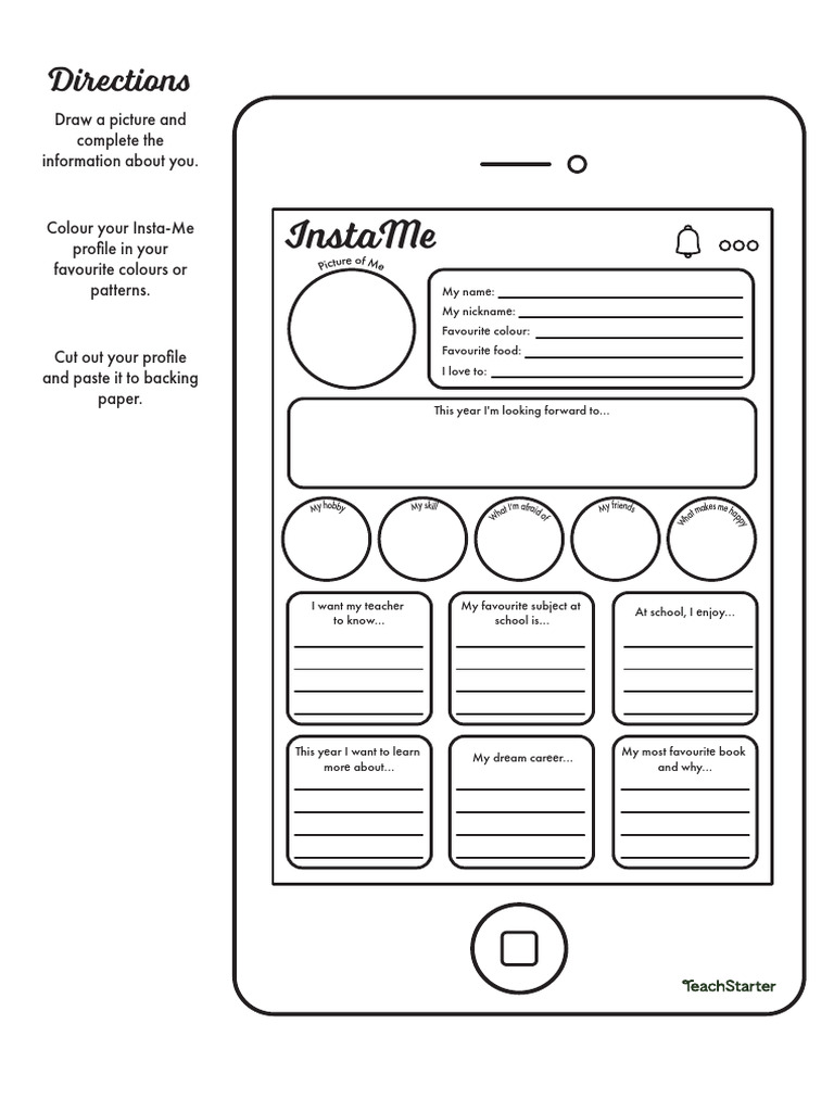 Instagram "All About Me" Template | PDF