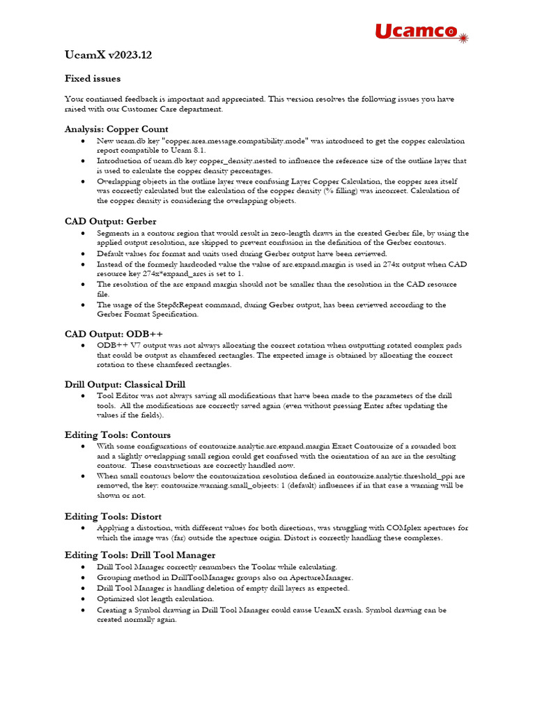 Ucamx v2023 12 Fixed Issues en | PDF | Computing