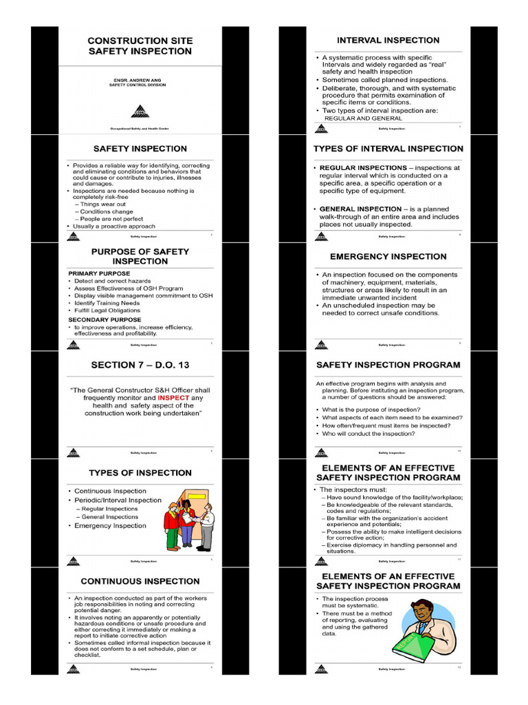 Construction Site Safety Inspection ACA | PDF