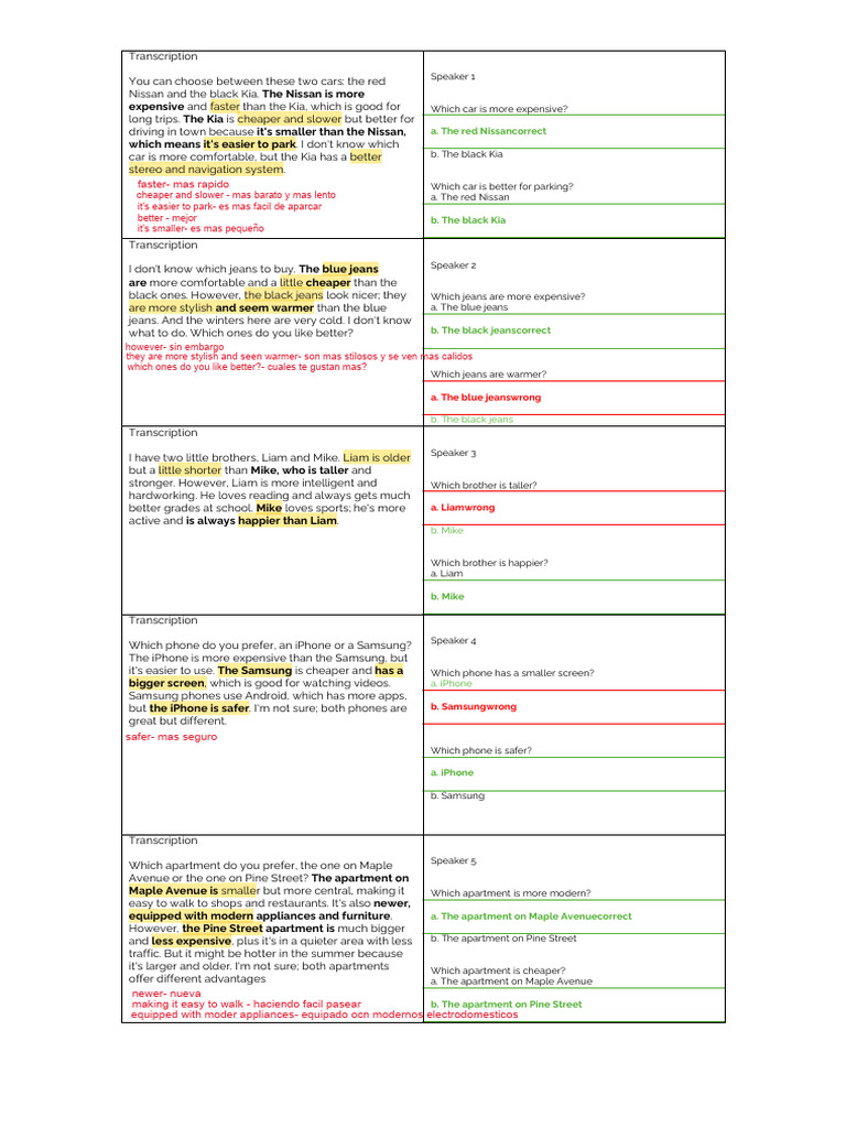 LISTENING 1 - Comparing Thing and People | PDF | I Phone | Mobile Software