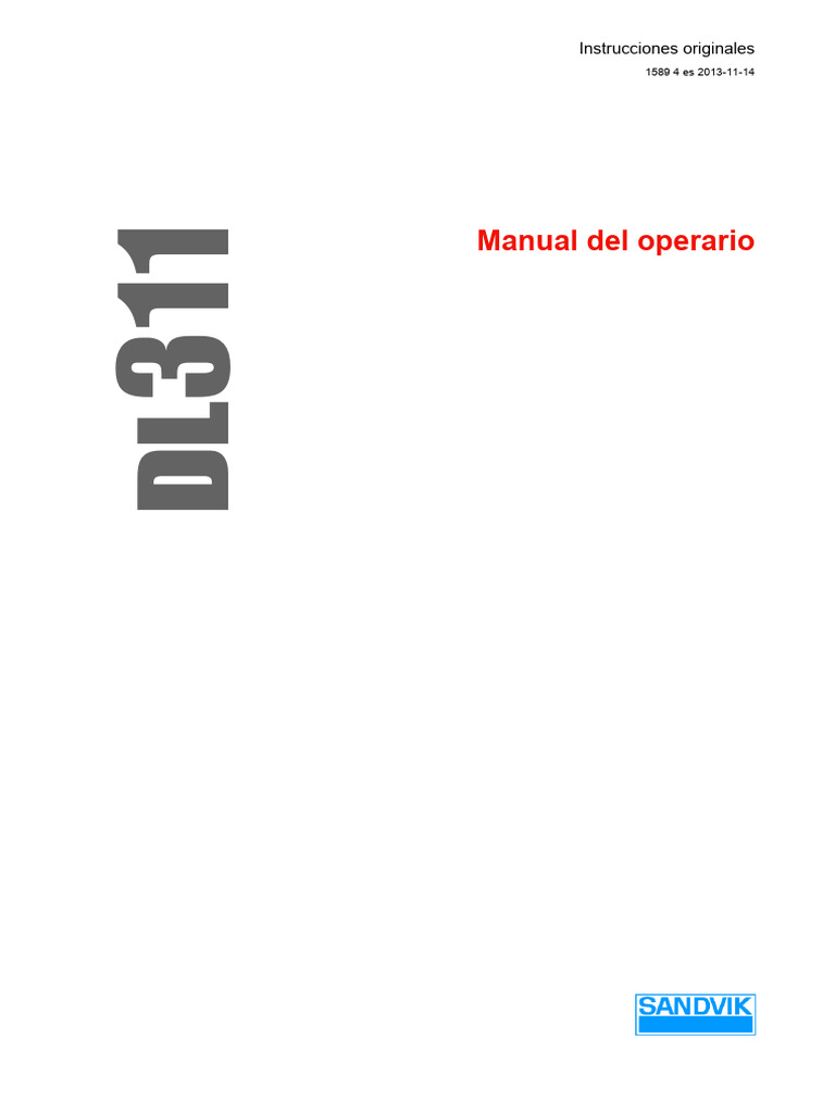 Operators - Manual DL 311 | PDF | Perforación | Derechos de autor