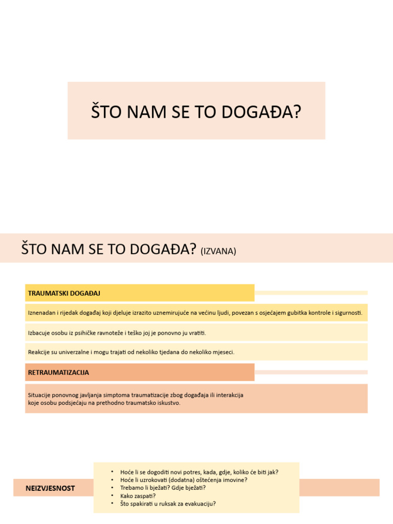 Trauma I Kako Se S Njom Nositi | PDF