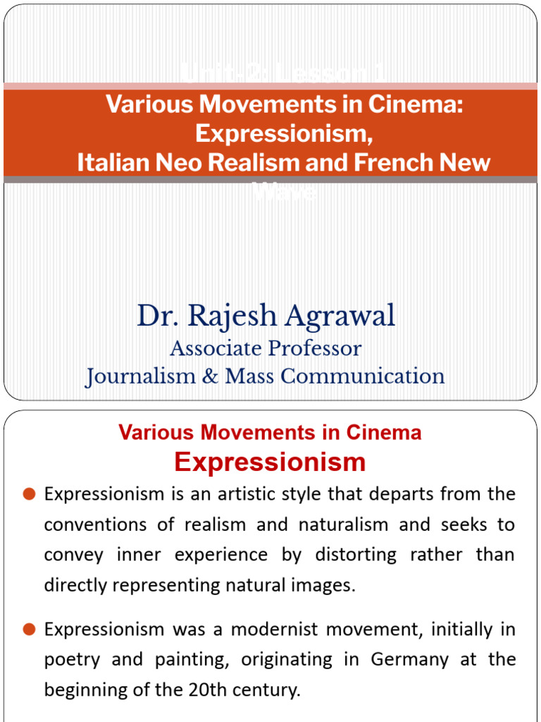 1 Various Movements In Cinema Pdf Expressionism
