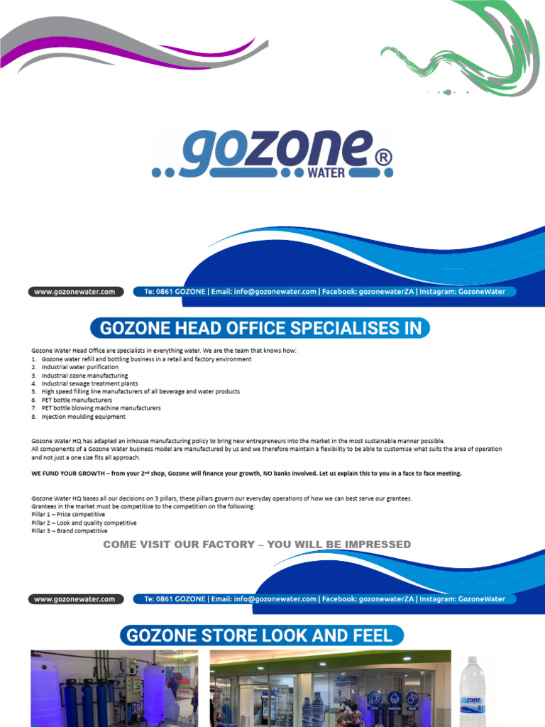 Gozone Water: Comprehensive Water Solutions & Business Growth | PDF ...