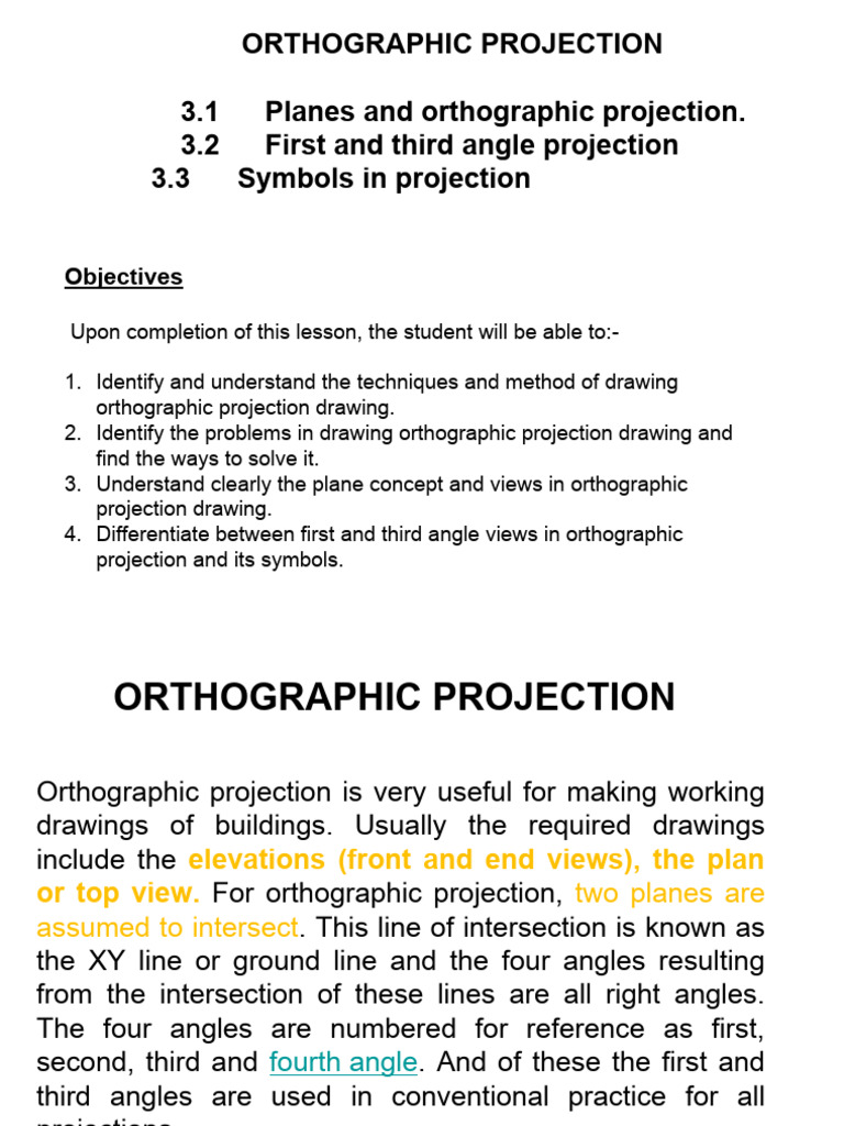 Orthographic Projection Techniques Guide | PDF | Geometry | Classical ...