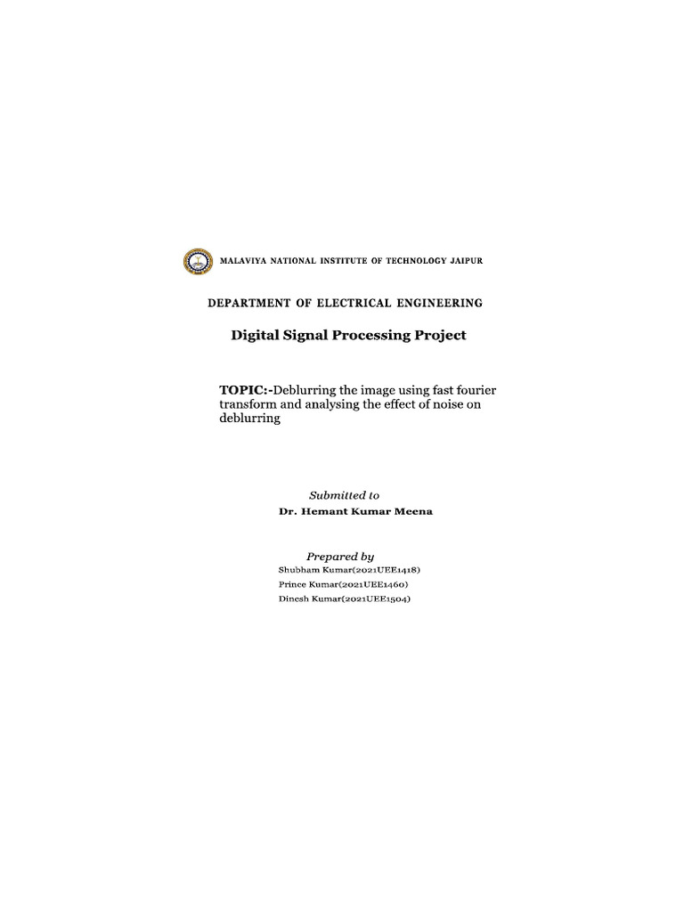 DSP Report1 Merged | PDF | Signal Processing | Computer Engineering