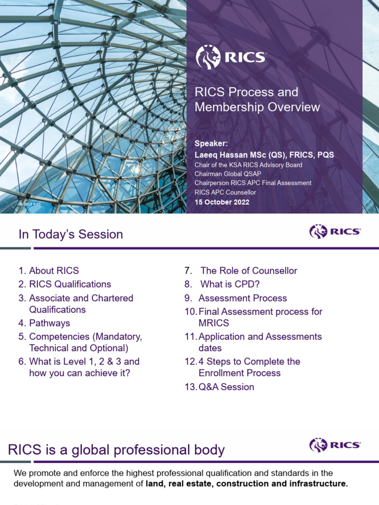 RICS Process and Mempership Overview | Download Free PDF | Professional ...