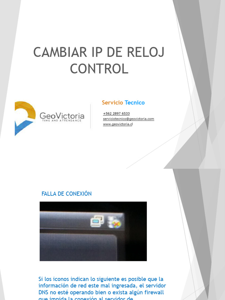 GeoVictoria Manual Corregir Conexion LAN | PDF | Dirección IP | Red de computadoras