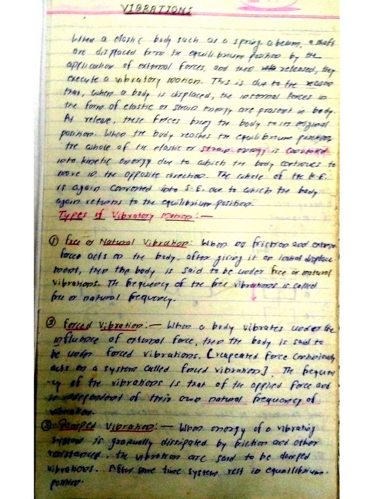 Vibration Notes | PDF