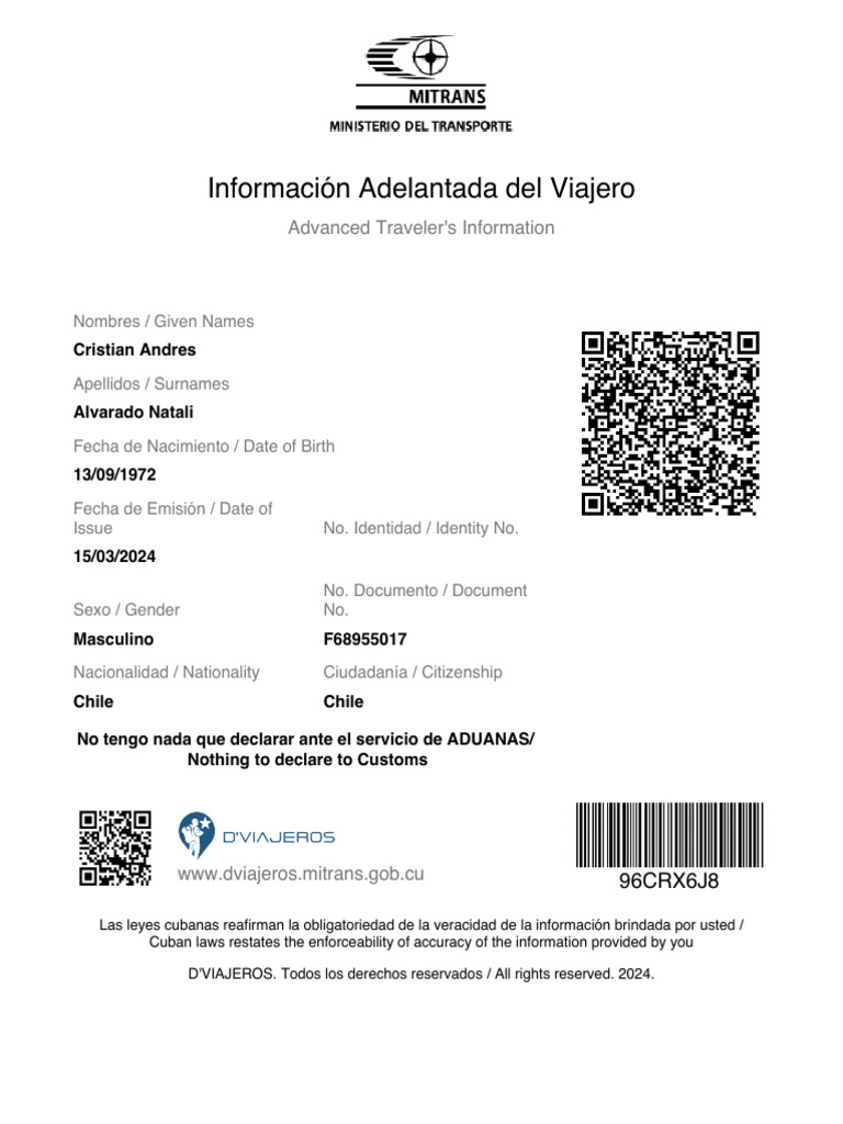 HTTPSWWW - Dviajeros.mitrans - Gob.cudviajeros Apideclaracionget ...