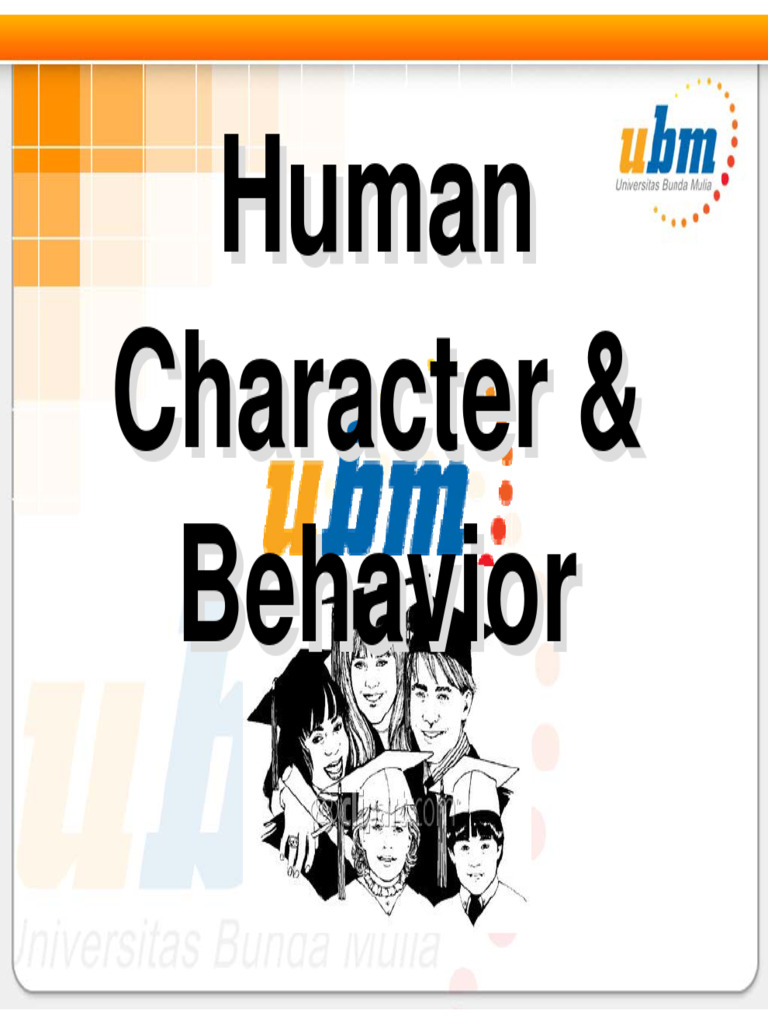 PB1MAT - 01bahan - Human Character & Behavior 1 Pert 1-2 | PDF