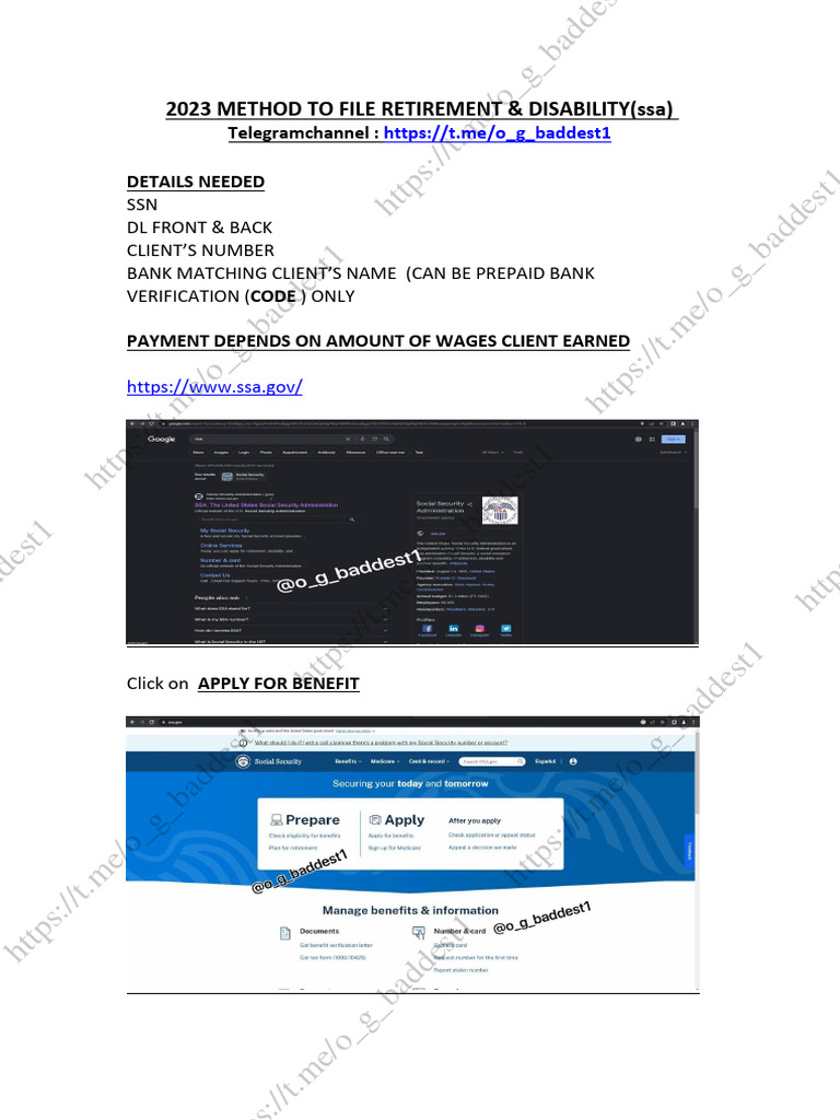 2023 SSA METHOD @baddestupdate | PDF | Access Control | Internet